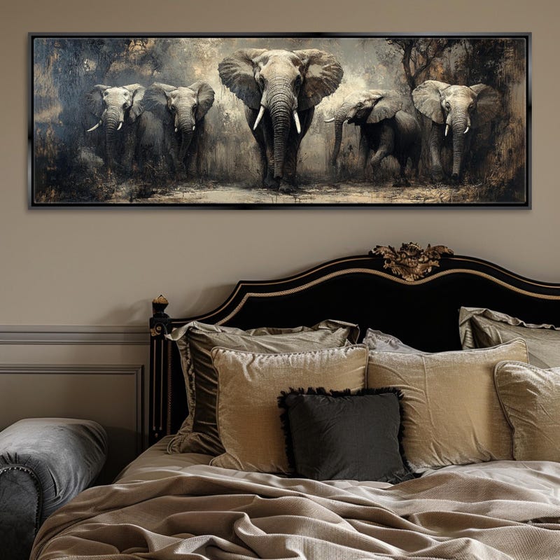 Large Elephant Painting - Etsy