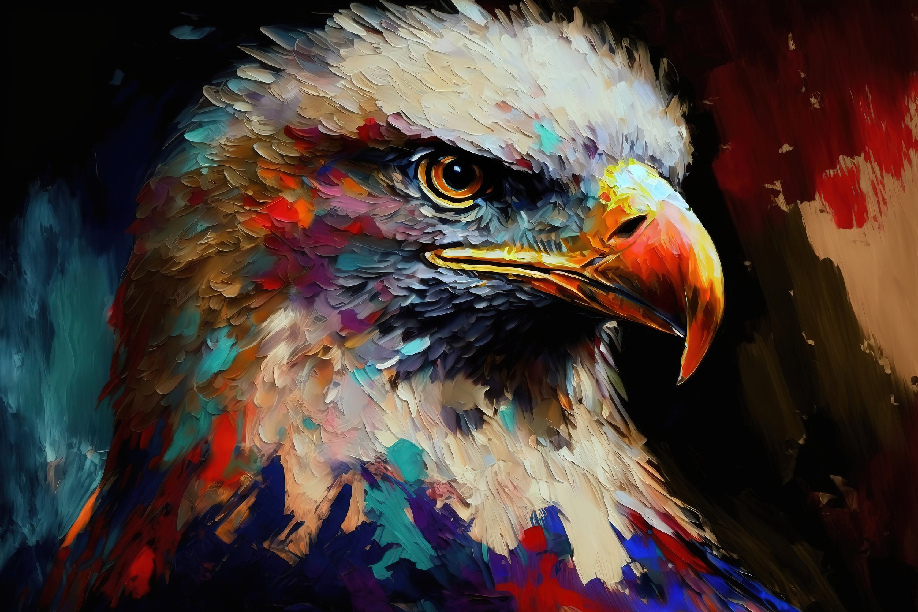 American Eagle Canvas Bald Eagle Canvas Wall Art Patriotic - Etsy
