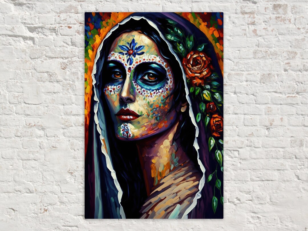 Day of the Dead Woman, Dia De Los Muertos, Giclée Print on Gallery ...