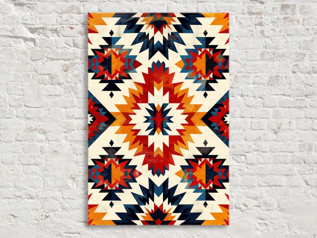 Southwestern Native American Pattern, Ganado Print Wall Art, Giclée ...
