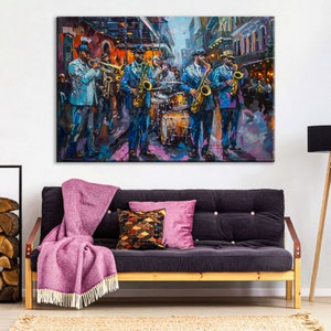 NOLA Swing: New Orleans Jazz Band Artwork, Giclee Print on Gallery ...