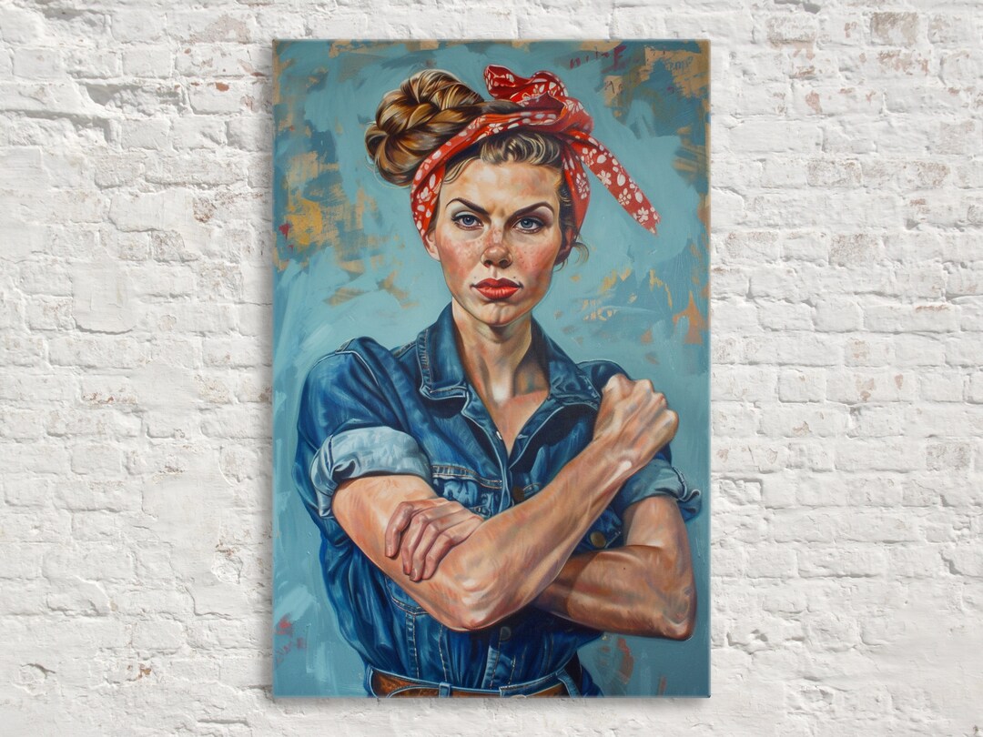 Cultural Icon: Rosie the Riveter Painting, Giclee Print on Gallery ...