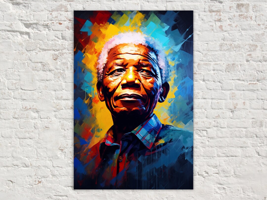 Powerful Nelson Mandela Art, Historical Tribute, Print on Gallery ...