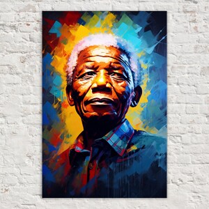 Powerful Nelson Mandela Art, Historical Tribute, Print on Gallery ...