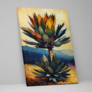 Agave Americana Canvas Print, Century Plant Artwork, Contemporary ...