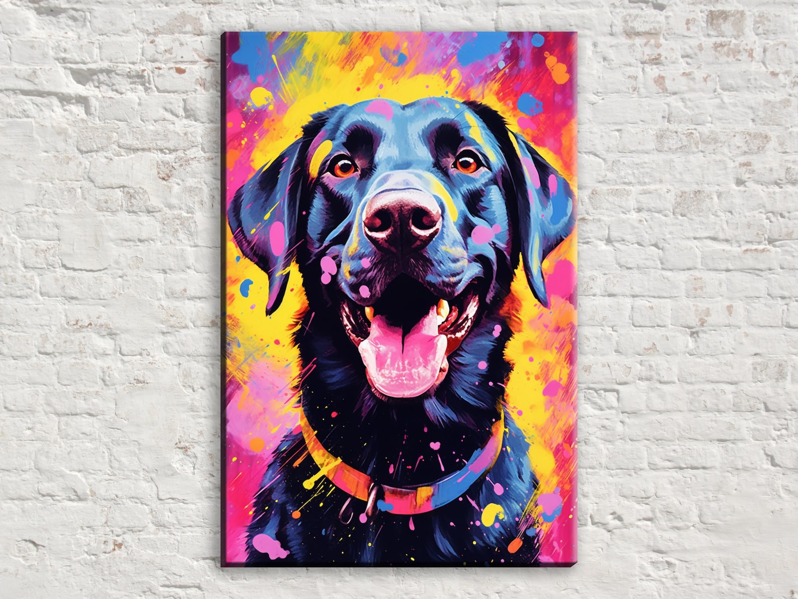 Black Labrador Dog Canvas, Large Canvas Wall Art Print, Striking Dog ...