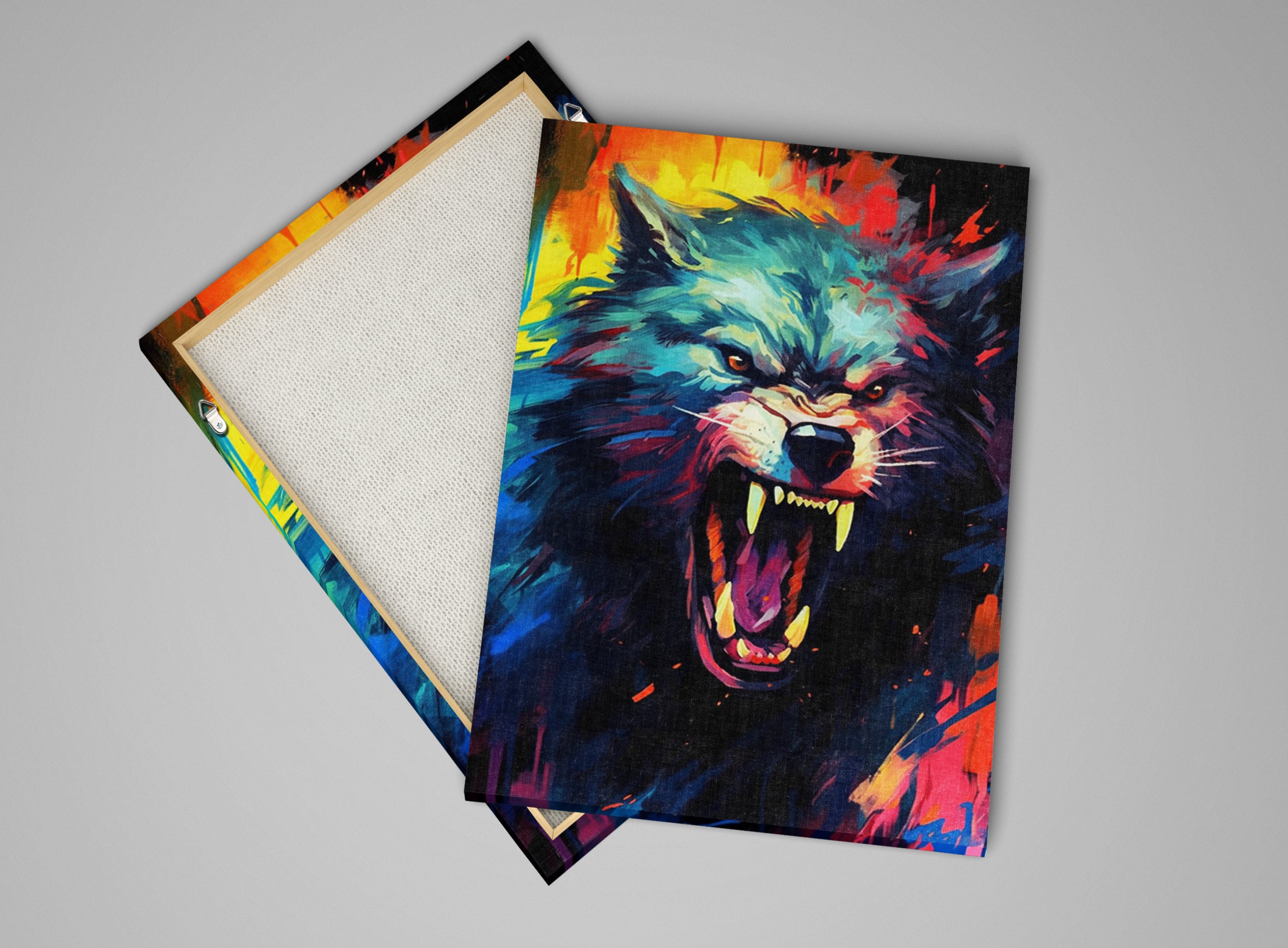 Full Moon Fright: Scary Werewolf Halloween Wall Art Giclee - Etsy