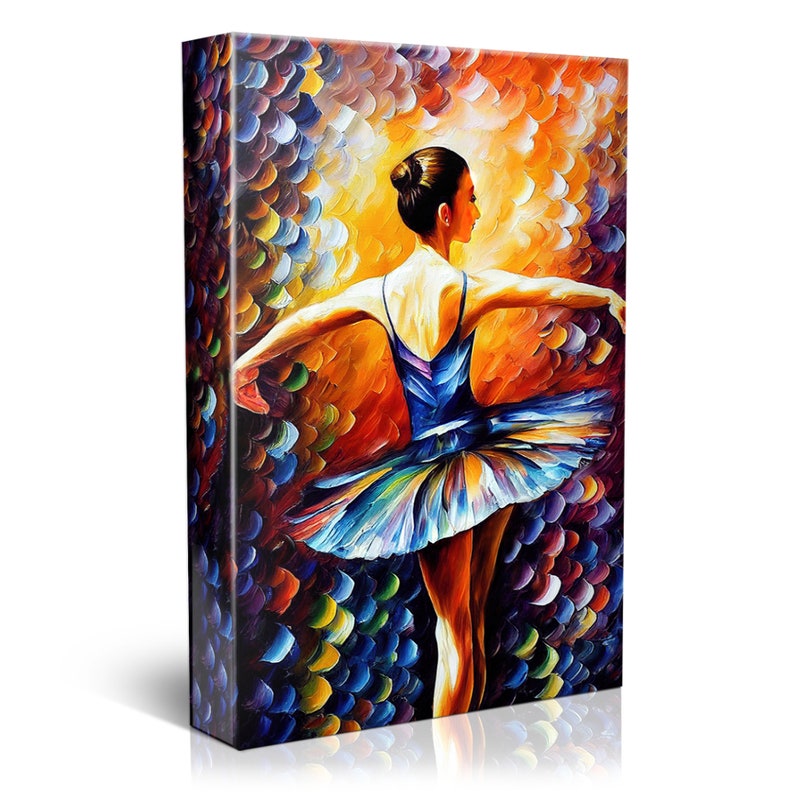 Ballerina Canvas Wall Art Ballet Dancer Painting Print - Etsy
