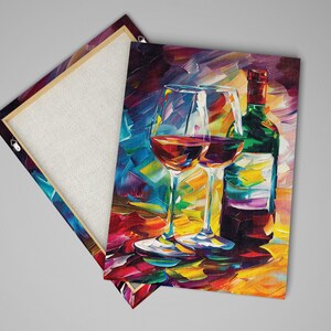 Wine Lover's: Abstract Red Wine Painting, Giclee Print on Gallery ...