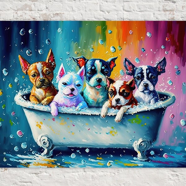 Colorful Dogs - Etsy