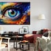 Beautiful Colorful Eye Canvas Wall Art, Vidid Eye Painting Print ...