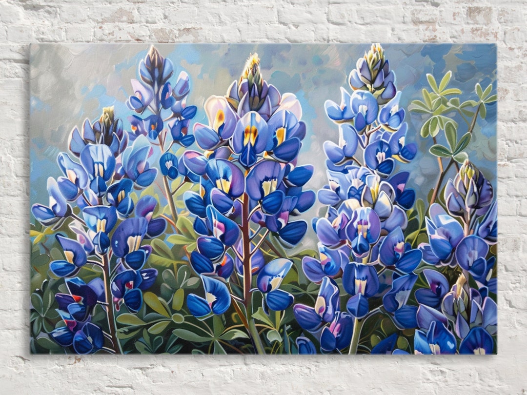 Lone Star Blooms: Texas Bluebonnet Flowers, Giclee Print on Gallery ...