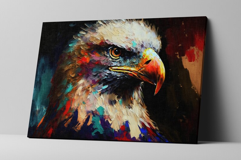 American Eagle Canvas Bald Eagle Canvas Wall Art Patriotic - Etsy