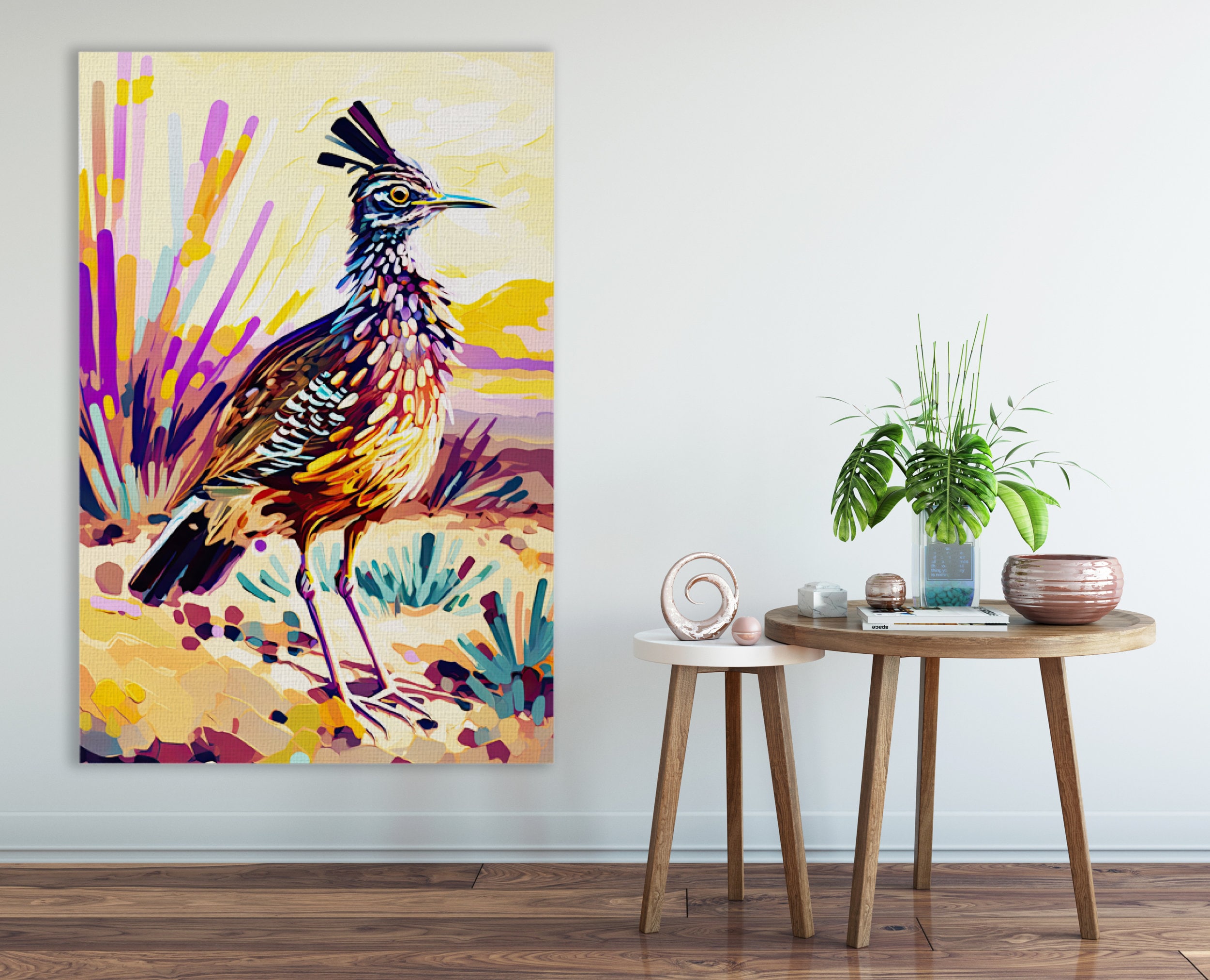 Desert Roadrunner, Southwest Wildlife Wall Art, Giclee Print on Gallery ...