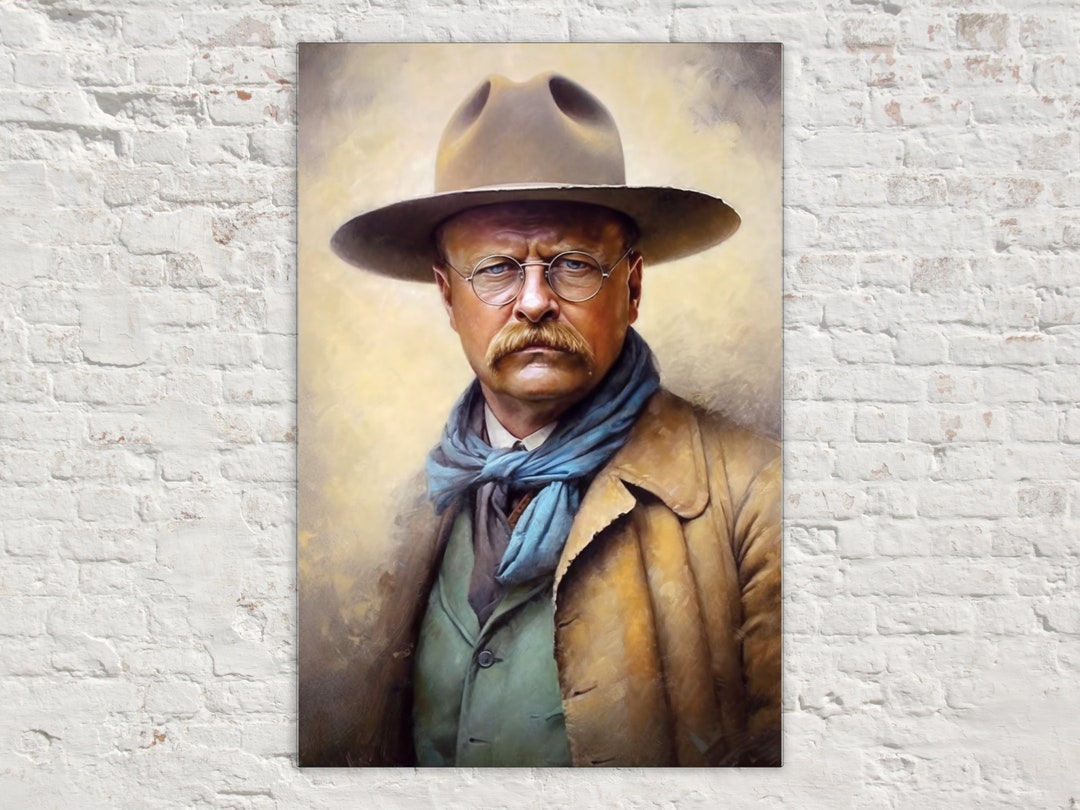Theodore Roosevelt Portrait, President Wall Art, Print on Gallery ...