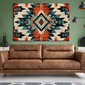 Tribal Native American Wall Art Pattern, Giclée Print on Gallery ...
