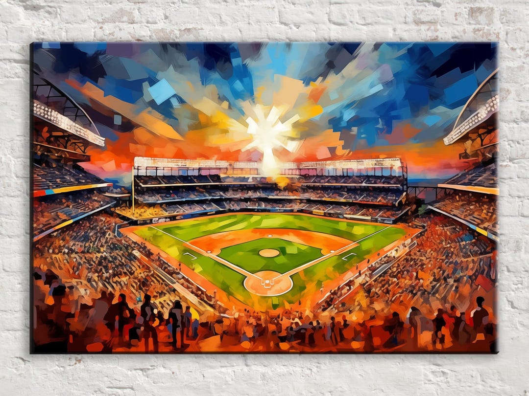 Immersive Baseball Stadium for Your Home, Baseball Canvas Wall Art ...