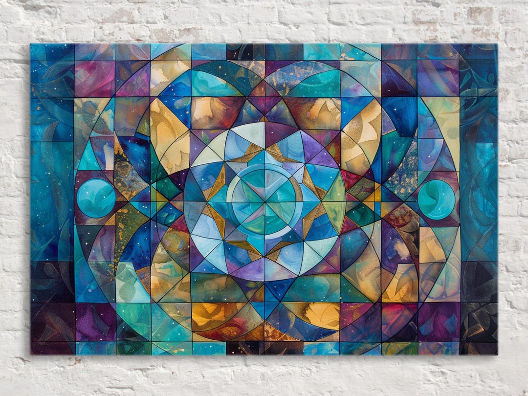 Sacred Geometry Home Decor, Spiritual Design, Giclée Print on Gallery ...