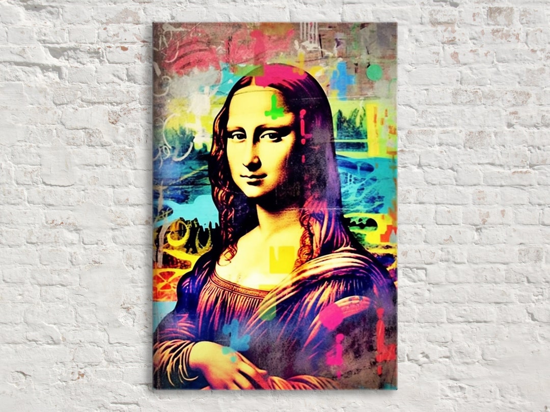 Contemporary Mona Lisa: Modern Art Canvas Wall Print, Giclee Print on ...