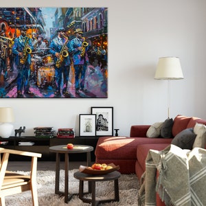 NOLA Swing: New Orleans Jazz Band Artwork, Giclee Print on Gallery ...