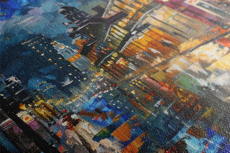New Orleans Nightscape: Bourbon Street Rain Scene, Print on Gallery ...