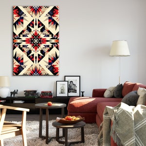 Native American Cultural Pattern Art, Giclée Print on Gallery-wrapped ...
