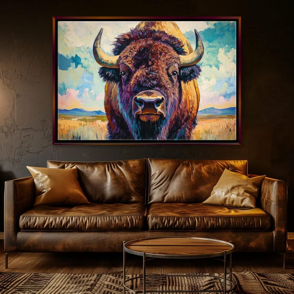 Large Buffalo Print - Etsy