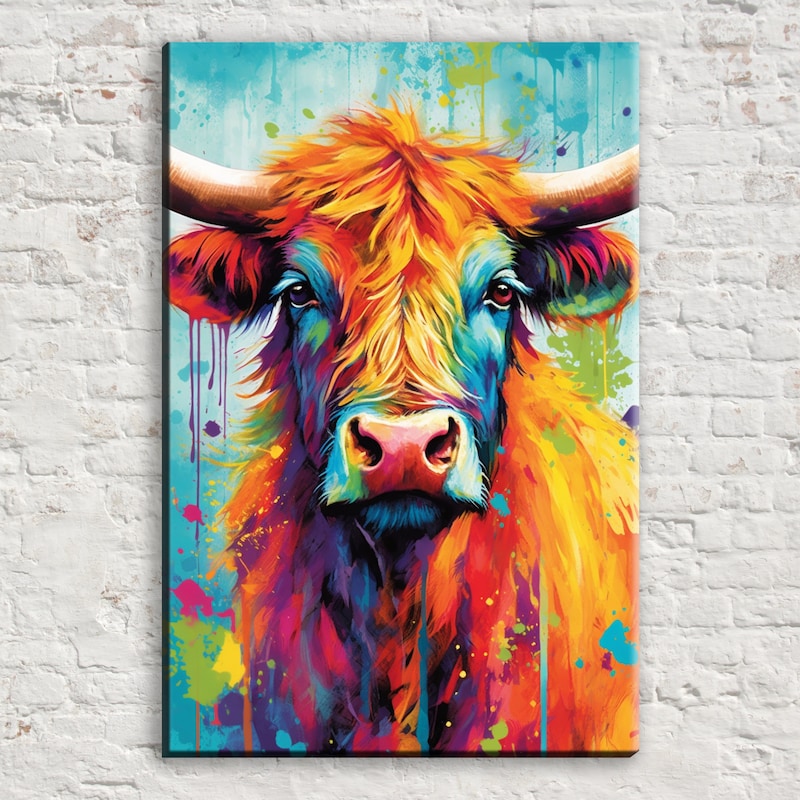 Cow Painting on Canvas - Etsy