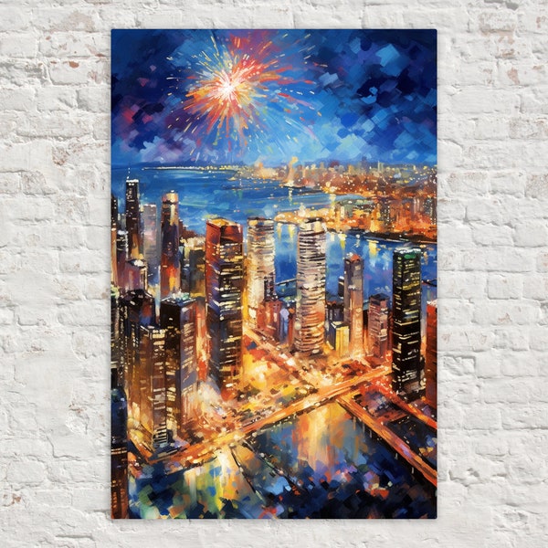 Large City View Painting - Etsy
