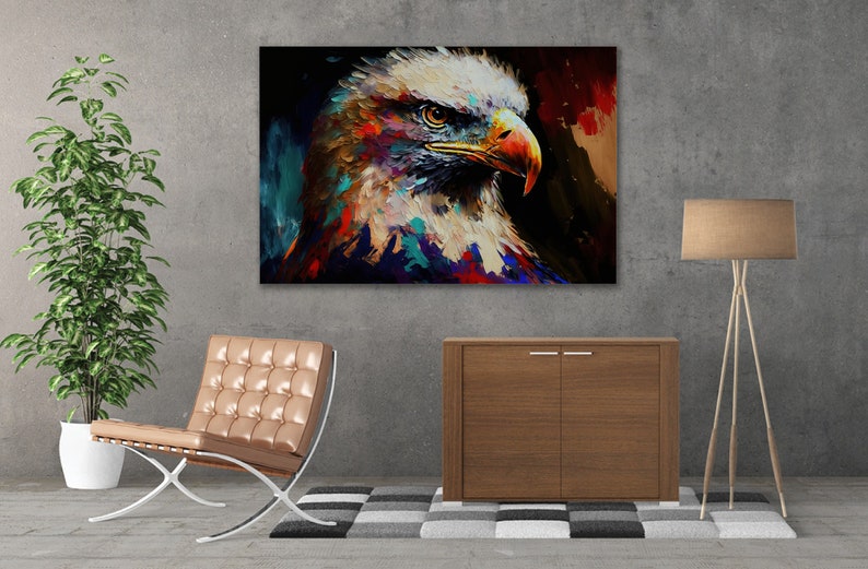 American Eagle Canvas Bald Eagle Canvas Wall Art Patriotic - Etsy