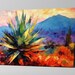Abstract Agave Painting, Desert Cactus Canvas Print, Southwestern ...