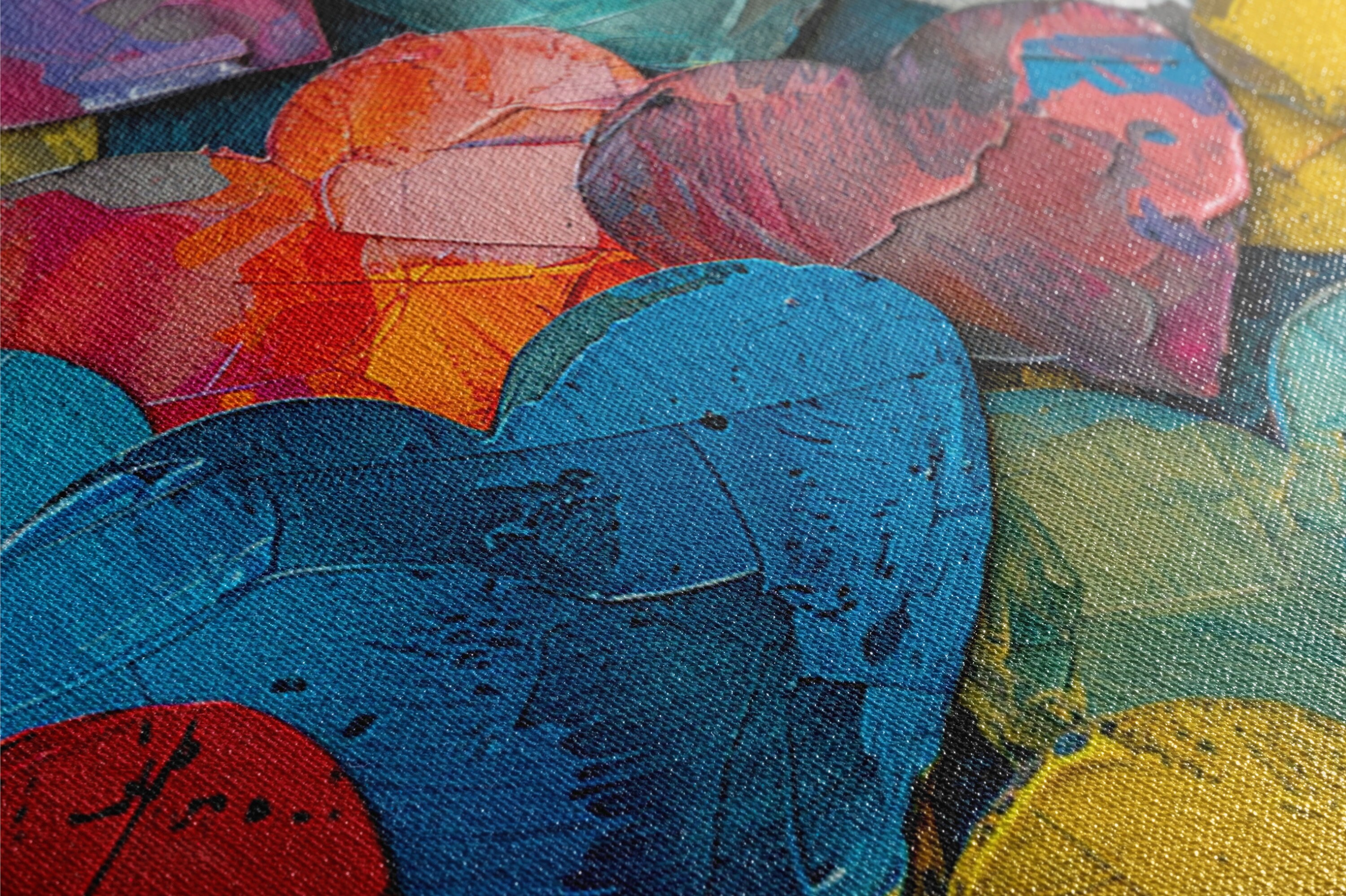 Colorful Heart Pile Piece, Love and Friendship, Giclée Print on Gallery ...