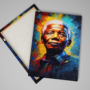 Powerful Nelson Mandela Art, Historical Tribute, Print on Gallery ...