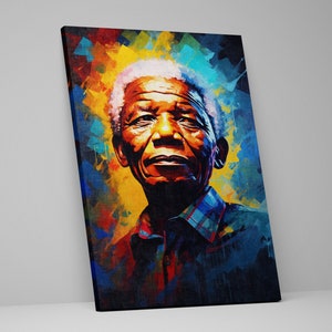 Powerful Nelson Mandela Art, Historical Tribute, Print on Gallery ...