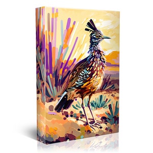Desert Roadrunner, Southwest Wildlife Wall Art, Giclee Print on Gallery ...