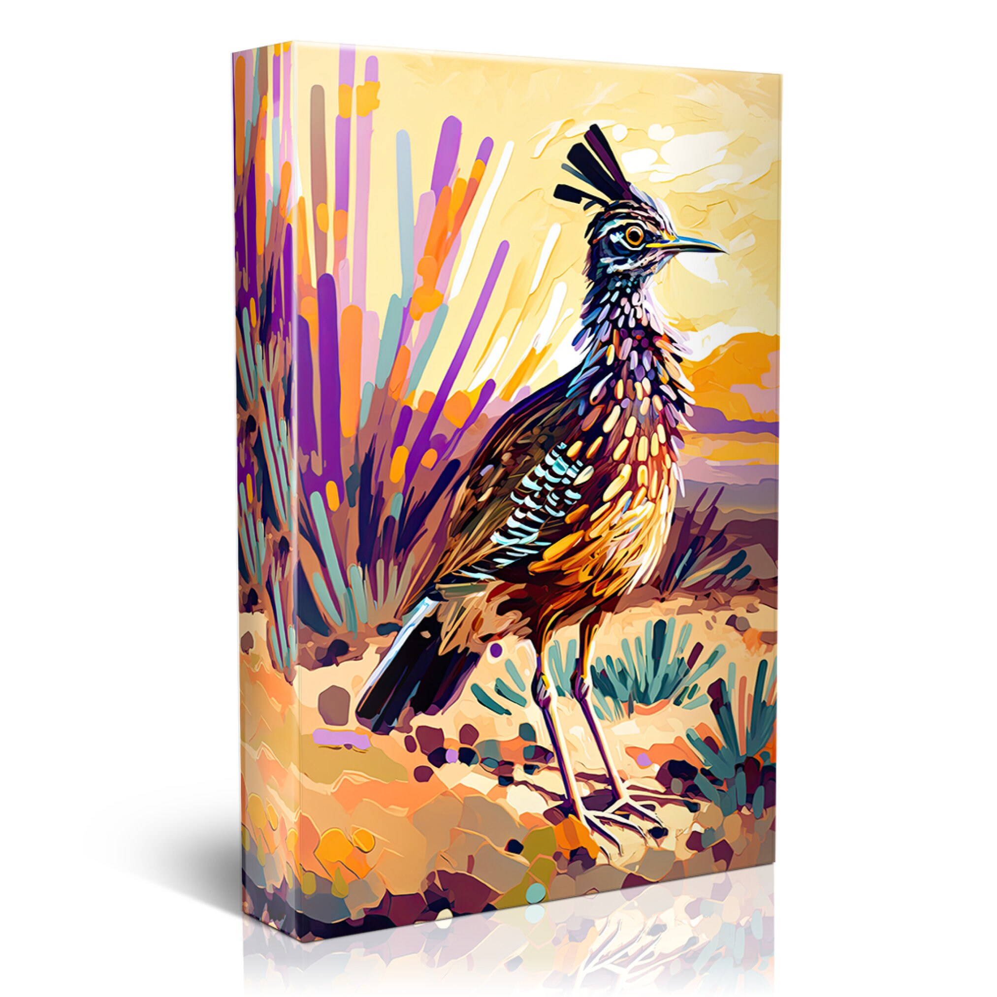 Desert Roadrunner, Southwest Wildlife Wall Art, Giclee Print on Gallery ...
