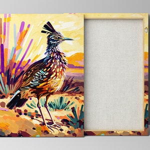 Desert Roadrunner, Southwest Wildlife Wall Art, Giclee Print on Gallery ...