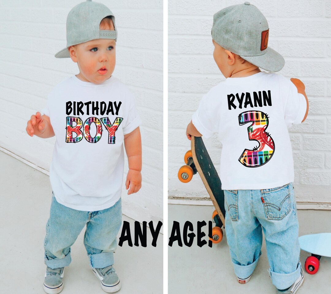 Crayon Box Birthday Shirt, Artist Birthday, Paint Birthday Shirt, Boy ...