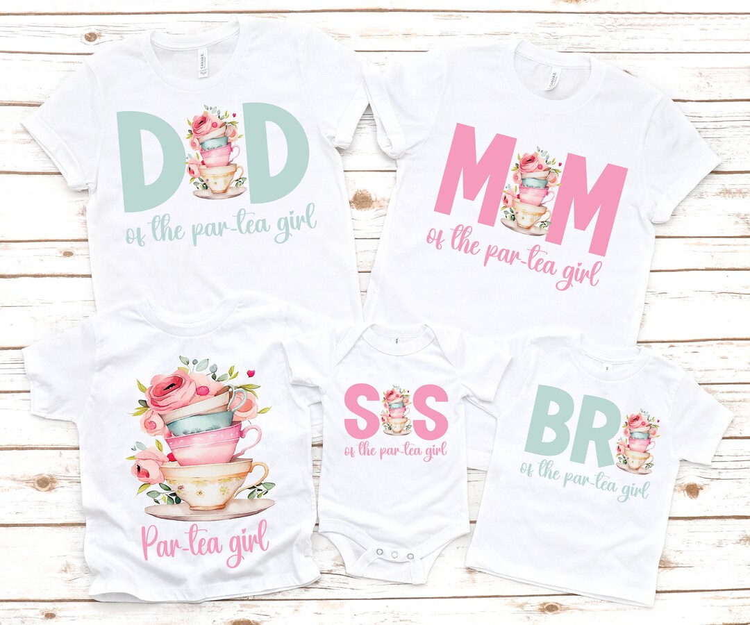 Tea Party Birthday, Birthday Par-tea, Birthday Girl Shirt, Tea Theme ...