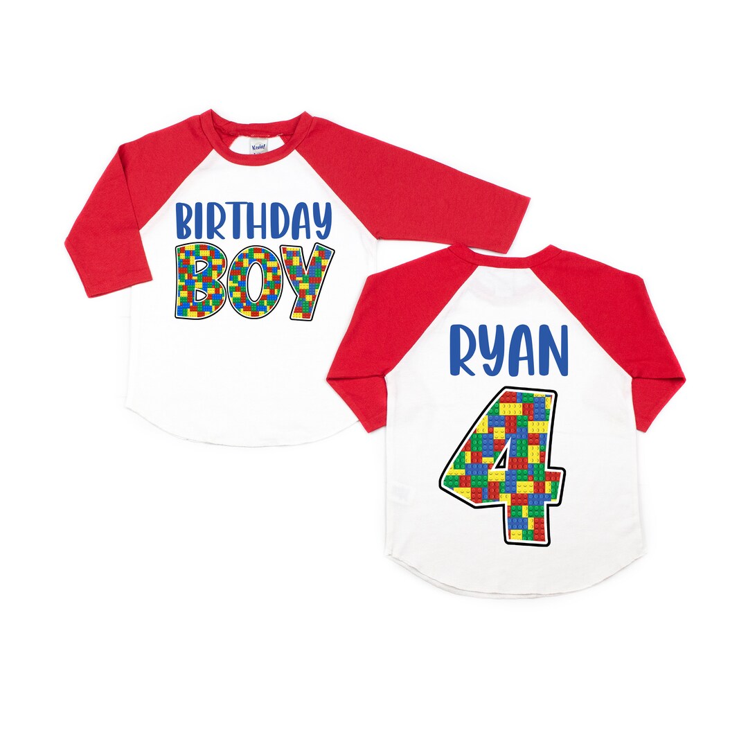 Building Block Birthday Shirt, Builder Birthday Shirt, Building Block ...