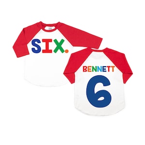 Boys 6TH Six Birthday Shirt, 6th Birthday, Sixth Birthday Shirt, 6th ...