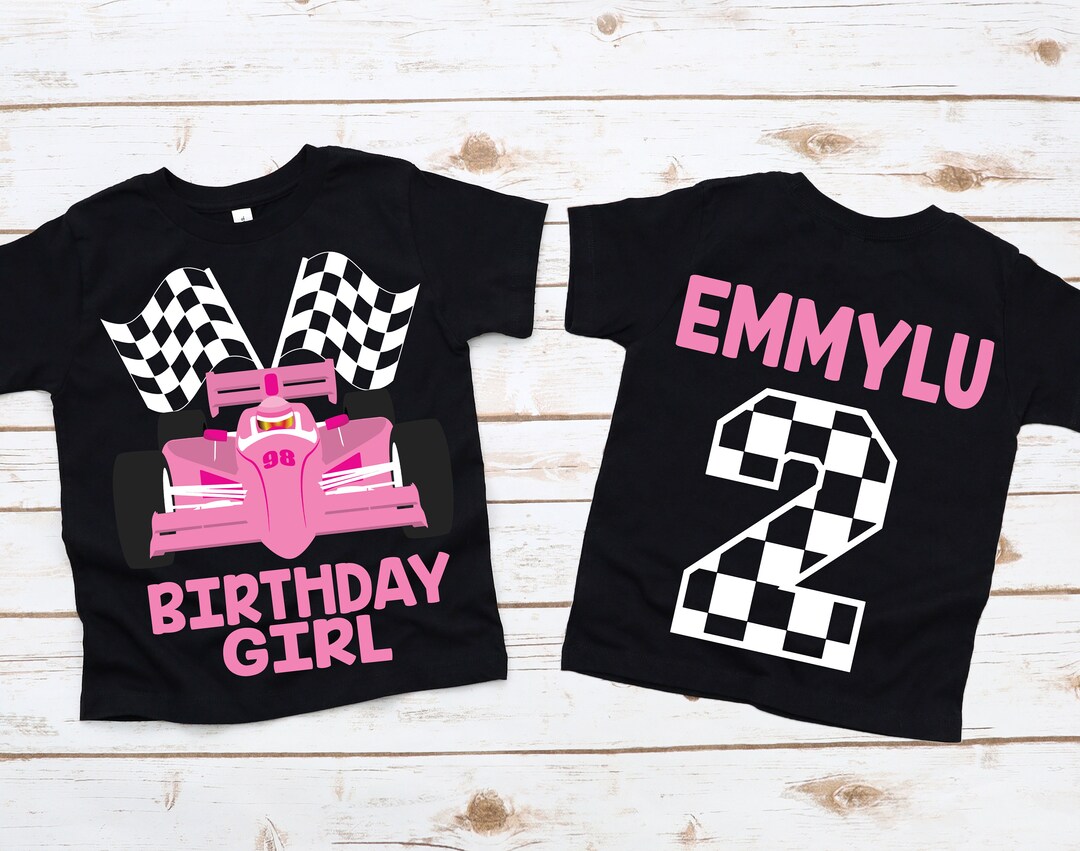 Race Car Girl Birthday Shirt, Racecar Birthday, Birthday Girl Shirt ...