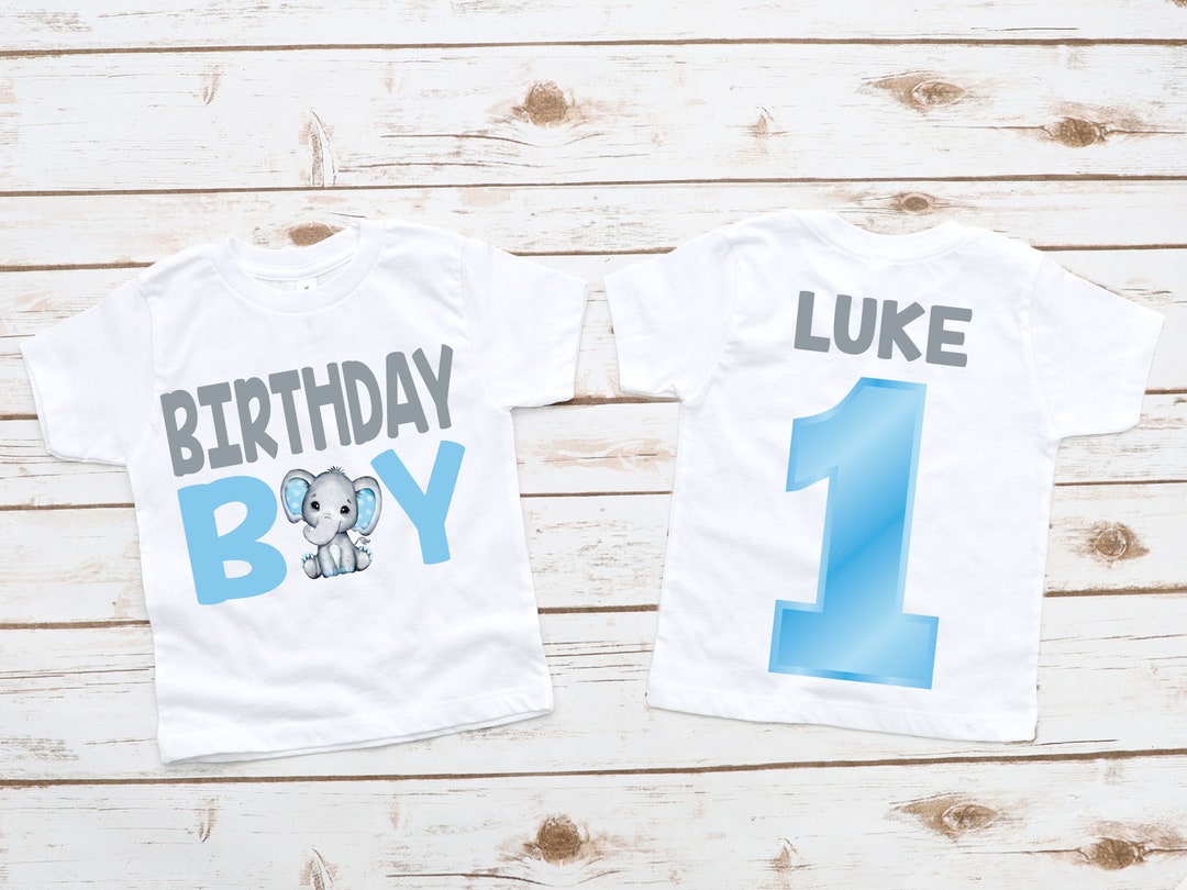 Elephant Boys Birthday Shirt, Elephant Theme Party, Personalized ...