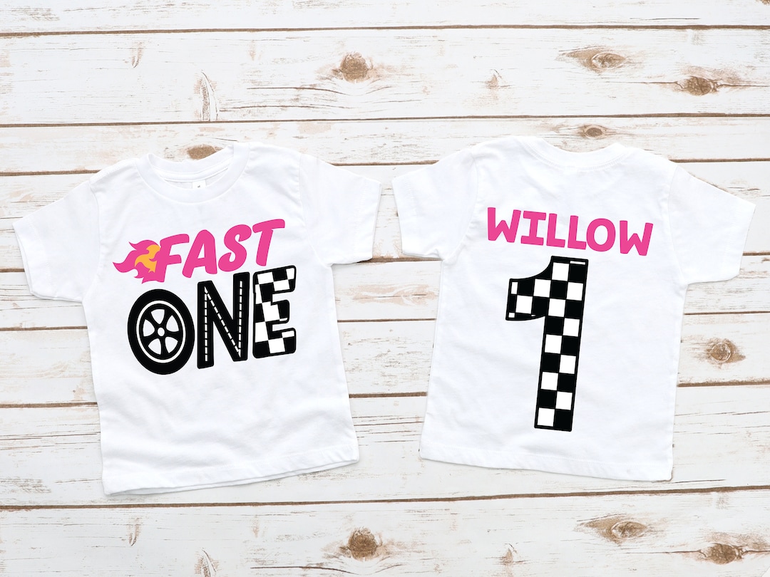 Fast One, 1st Birthday Race Car , Racecar Birthday Shirt, Birthday Girl ...