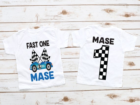 Fast One 1st Birthday Race Car Shirt Racecar Birthday Shirt - Etsy