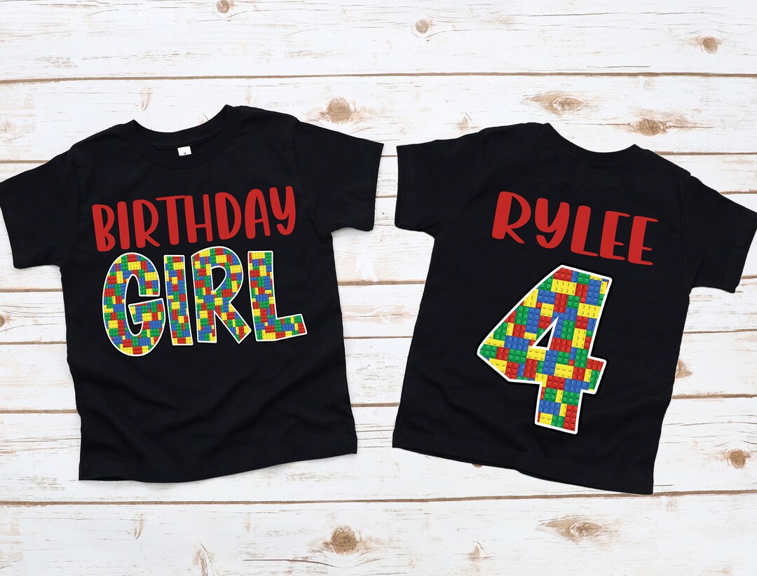 Building Block Birthday Shirt, Builder Birthday Shirt, Building Block ...