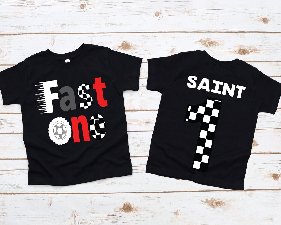 Fast One 1st Birthday Race Car Shirt, Racecar Birthday Shirt, Birthday ...