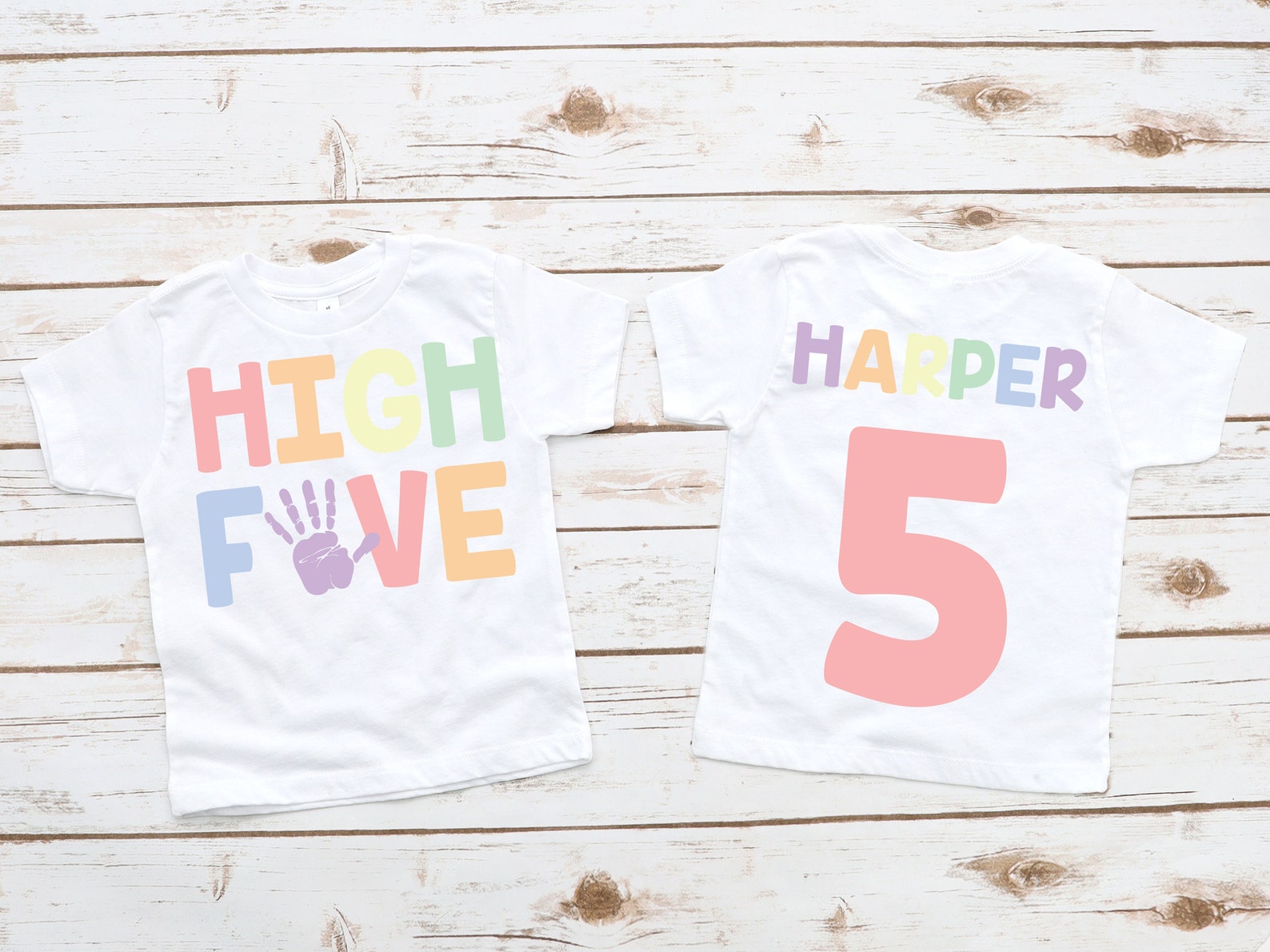 Girls 5th Birthday High Five Shirt Fifth Birthday Shirt 5th - Etsy