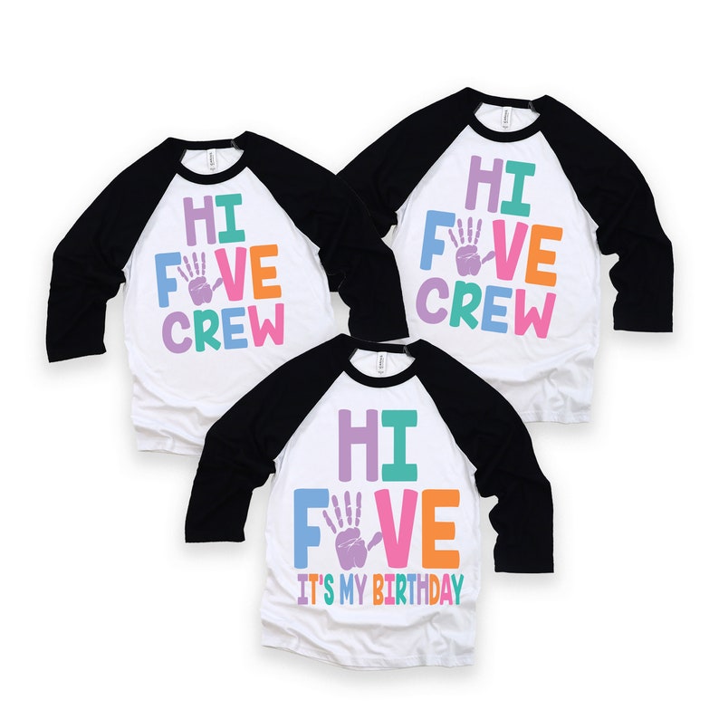 Girl 5th Birthday High Five Shirt Fifth Birthday Shirt 5th - Etsy