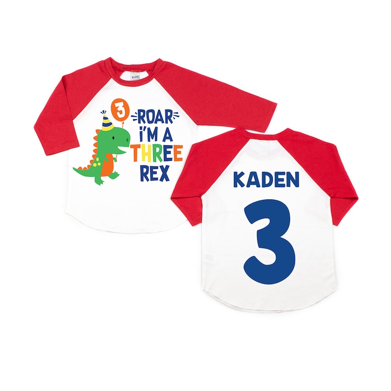 Dinosaur Boys 3rd Third Roar I'm a Three Rex Birthday - Etsy